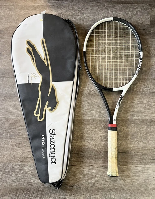 SLAZENGER PRO BRAIDED Tennis Racquet Racket Tim Henman W/ Case $150.00 ...