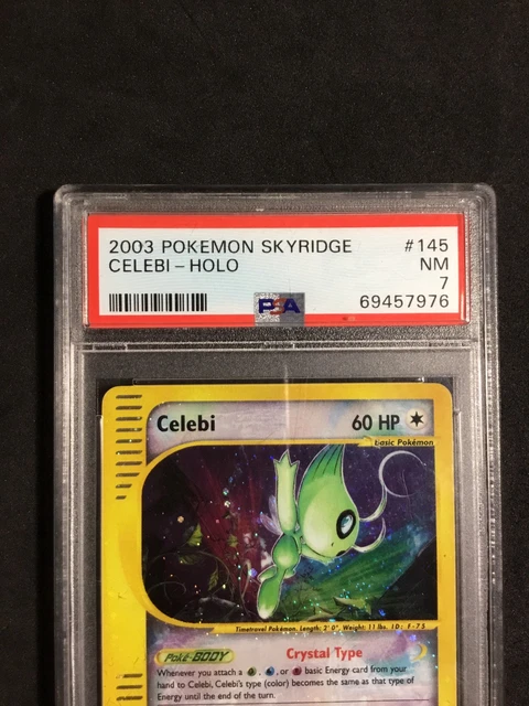 CELEBI 🧨 145/144 ENG 🇬🇧 2002 Skyridge 💥 Beckett PSA 7 ☘️Pokémon Card📩 ...