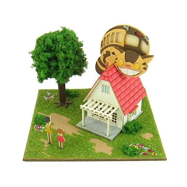 STUDIO GHIBLI MINI Paper Craft Kit Totoro 02 "Kusakabe House and Cat ...