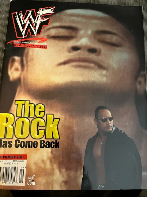 WWF WRESTLING MAGAZINE September 2001The Rock come back Poster Jericho ...