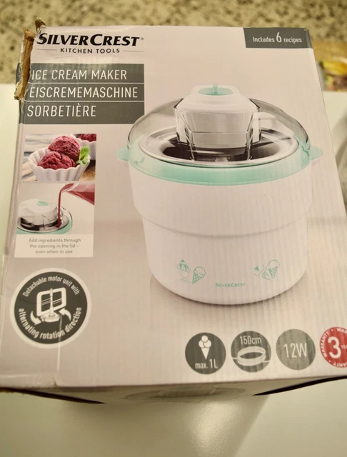 EISMASCHINE ICE Cream Maker Sorbetiere Silvercrest SECM 12 C6 NEU OVP ...