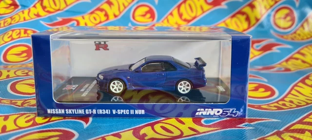 INNO64 - NISSAN Skyline R34 GT-R Bayside Blue - Diecast - 1:64 Scale ...