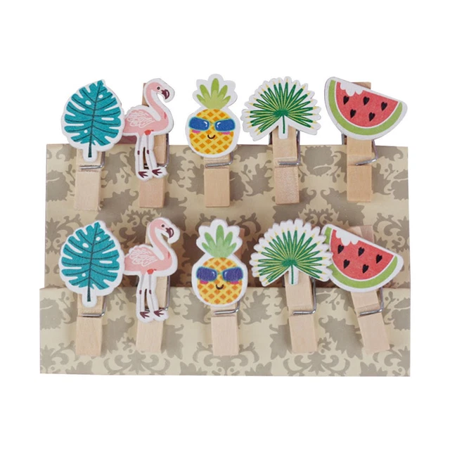 30 PCS PHOTO Clip Wood Color Animal-shaped Paper Clips Cute for ...