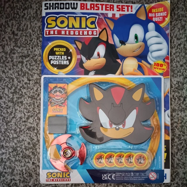 SONIC THE HEDGEHOG magazine #9 2025 Comic, Puzzles, Makes +Disc Blaster ...
