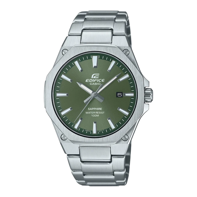 OROLOGIO CASIO EDIFICE Slim EFR-S108D-3AVUEF Satin Silver/Green EUR 115 ...