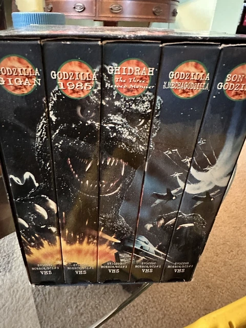 GODZILLA - 5 Movie Box Set VHS Tape Sci-Fi Horror Gigan Mechagodzilla ...