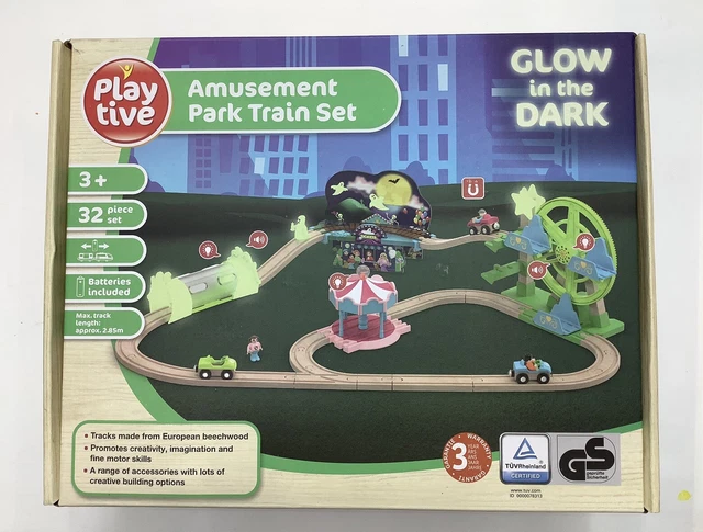 PLAYTIVE AMUSEMENT PARK Train Set Glow in The Dark £24.99 - PicClick UK