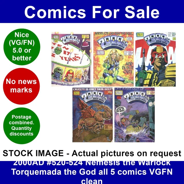 2000AD #520-524 NEMESIS the Warlock Torquemada the God all 5 comics ...