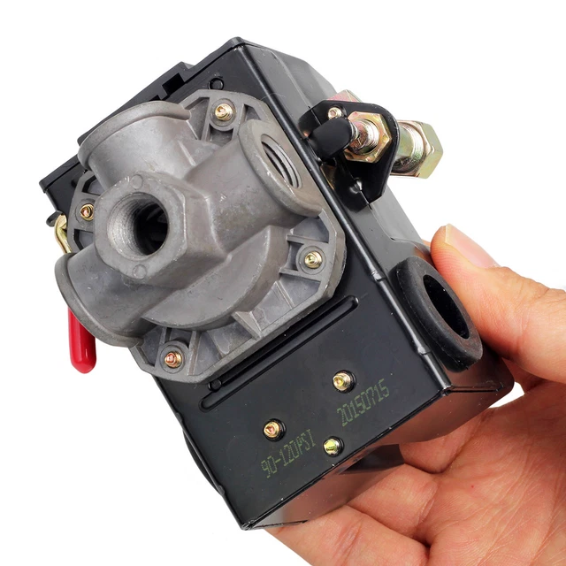 AIR COMPRESSOR PRESSURE Switch Control Valve 120PSI 4 Port Unloader On ...