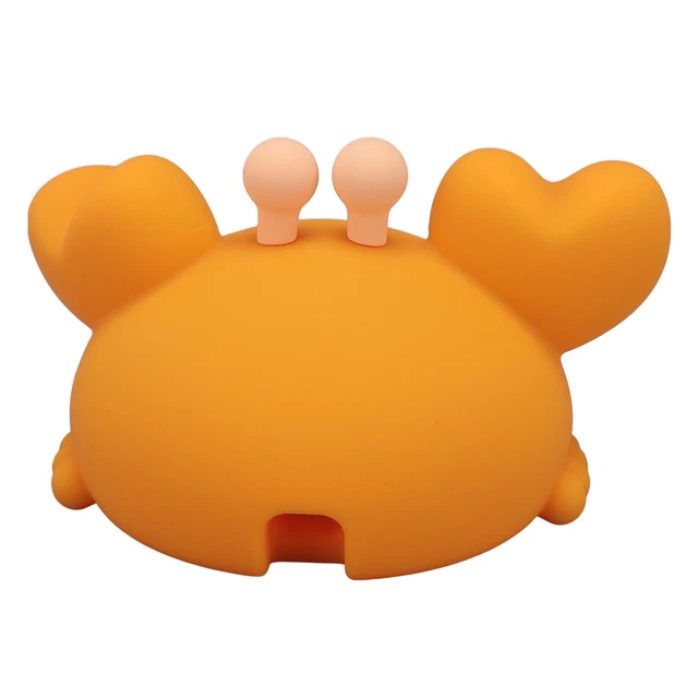 CRAB NIGHT LIGHT Warm White Lighting 3 Brightness Levels Soft Silicone ...
