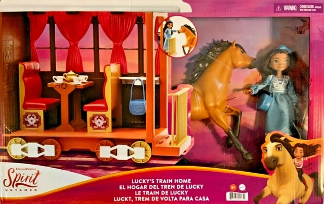 DREAMWORKS SPIRIT UNTAMED - Lucky’s Train Home Horse Playset £48.89 ...