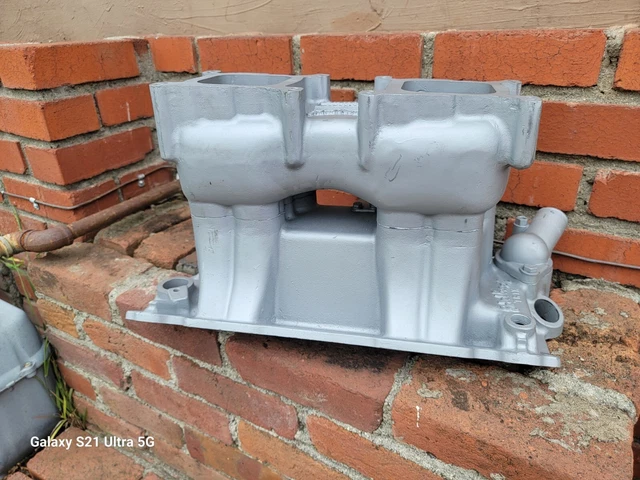 EDELBROCK OLD SCHOOL TR1X SBC Chevy Tunnel Ram Intake Hot Rod Jalopy ...