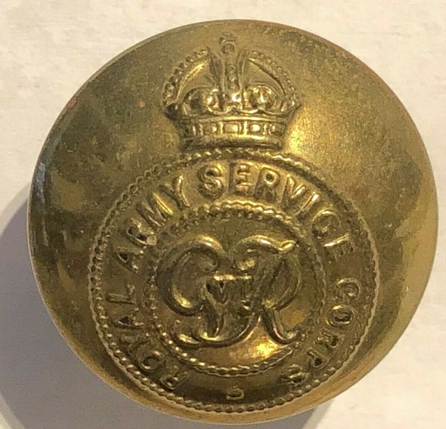 WW2 ROYAL ARMY Service Corps Officers Gilt Button 25 mm gaunt & Son ...