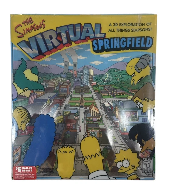 THE SIMPSONS VIRTUAL Springfield PC Game 1997 3D Exploring Windows 95 ...
