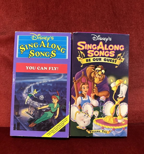LOT OF 2 Walt Disney SING ALONG SONGS VHS Tape You Can Fly Be Our Guest ...
