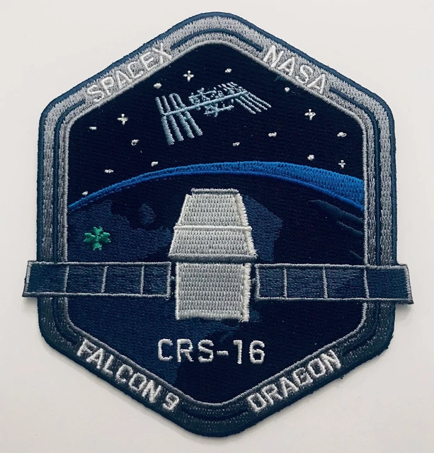 TOPPA RICAMATA TERMOADESIVA Patch SPACEX CRS-16 MISSION PATCH 10cm EUR 10,90 - PicClick FR