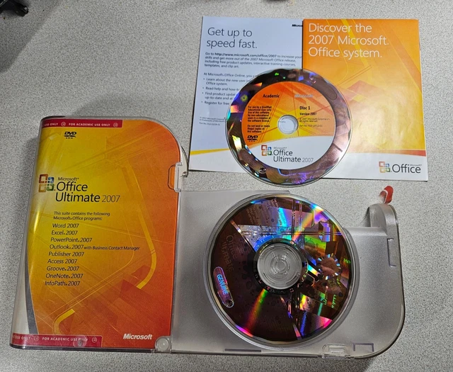 MICROSOFT OFFICE ULTIMATE 2007 Complete With Key £37.84 - PicClick UK