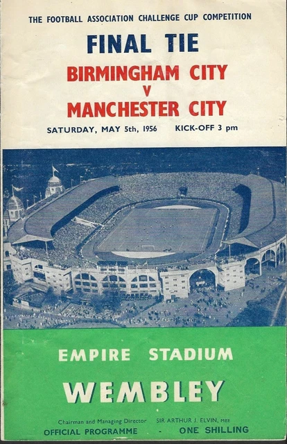 PRESTON NORTH END v West Bromwich Albion. FA Cup Final 01/05/1954 £15. ...