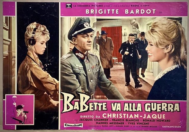 BABETTE VA ALLA GUERRA-Fotobusta originale-Brigitte Bardot, Jacques ...