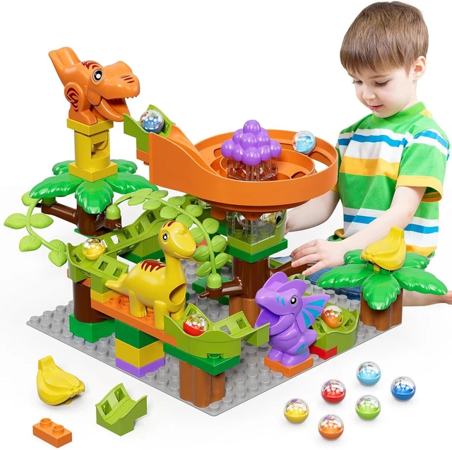 JEU DE CONSTRUCTION STEM Enfants Piste de Course de Billes Dinosaure ...