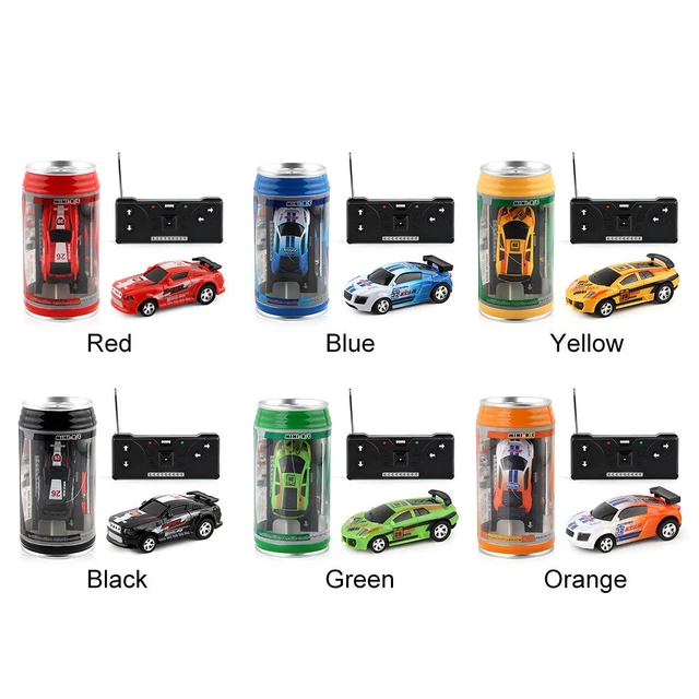 COKE CAN MINI Cans RC Car with Roadblocks Plastic RC Car Car Model for ...