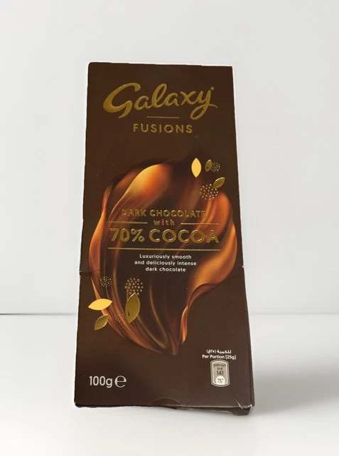 NEW GALAXY FUSIONS Dark Chocolate Bar - 70% Cocoa Middle East Import ...
