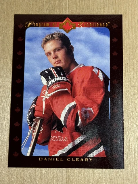 1995-96 DETROIT RED Wings Daniel Cleary pont supérieur PROGRAMME D ...