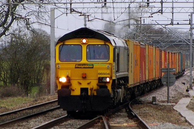 B103P 6X4 GLOSSY Photo Freightliner Class 66 66504 @ Acton Bridge £1.00 ...
