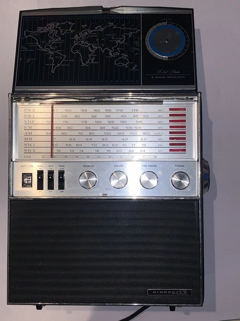 VINTAGE AIRCASTLE SOLID State Eight Band Shortwave Radio Tune In the ...