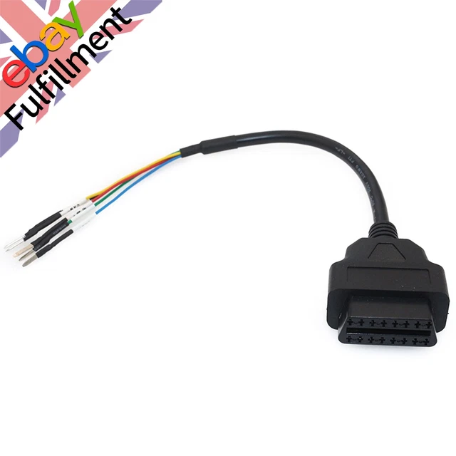 16 PIN OBD OBD2 Female K Line CAN Line Jumper Tester Connector Car ...