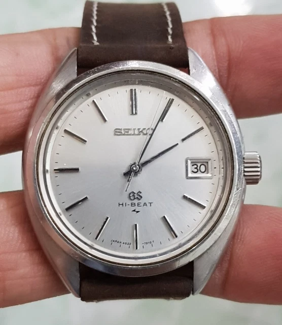 VINTAGE GRAND SEIKO Gs 4522-7010 25J Ss Hi Beat 36000Bph Hand Winding ...