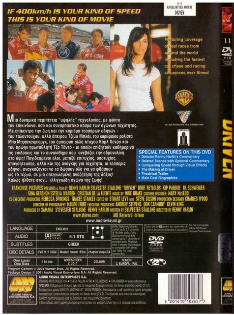 DRIVEN (SYLVESTER STALLONE, Burt Reynolds, Stacy Edward, Kip Pardues ...