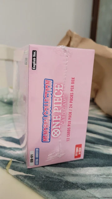 ONE PIECE GAME CARD EB-01 Memorial Collection BOX 24 Buste ENG / NUOVO ...