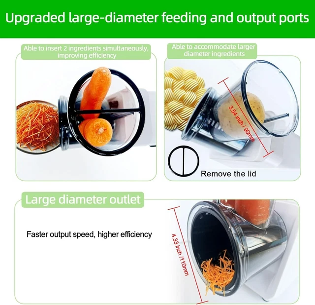 300W ELECTRIC CHEESE Grater Salad Maker Electric Vegetable Slicer ...