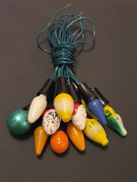 VINTAGE 12 STRING Fancy Bulb Christmas Lights £42.30 - PicClick UK