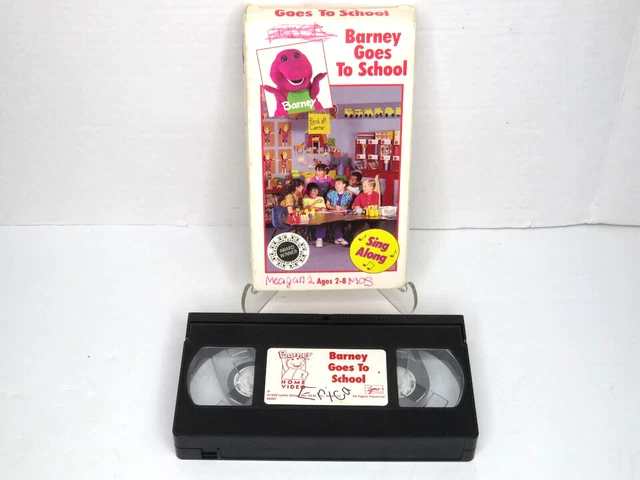 BARNEY GOES TO School Sing Along VHS Video Tape 1990 PBS EDUCATIONAL ...