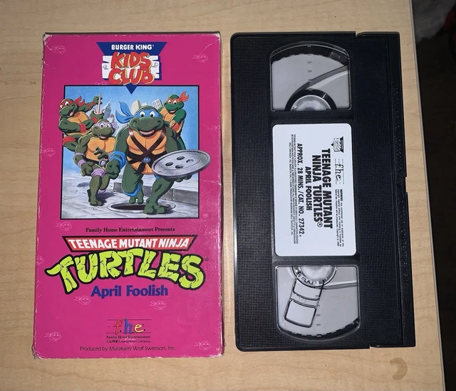 TEENAGE MUTANT NINJA Turtles April Foolish VHS Video Tape Burger King ...
