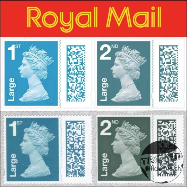 1ST 2ND CLASS Large Stamps Postage Letter 100 Genuine Royal Mail First