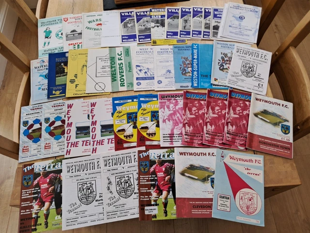 A - Z Non-League 42 Programme Bundle: Wantage - Weymouth 1979-2001 £3. ...