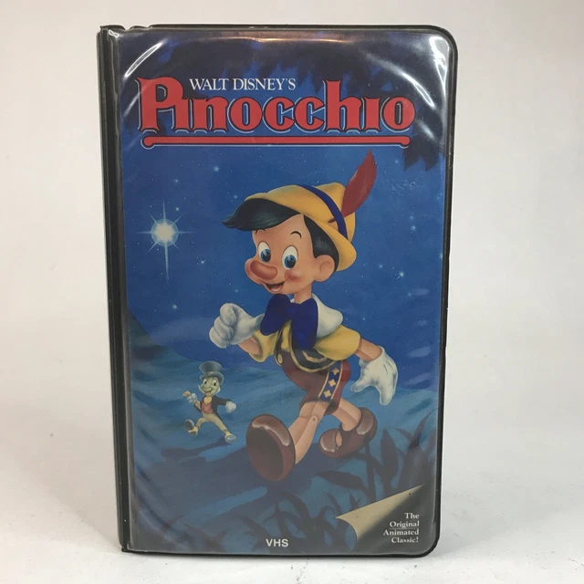WALT DISNEY PINOCCHIO (VHS, 1985) Black Diamond Puffy Clamshell 1st ...