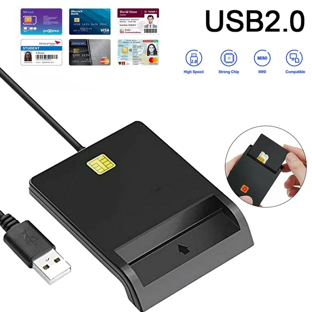 PERSONALAUSWEIS LESEGERAET READER Box USB Chipkartenleser SIM ID ...