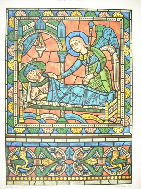 IL CHE GIRA Di San Joseph Vetro Del Dodicesimo Siec Emile Bello ...