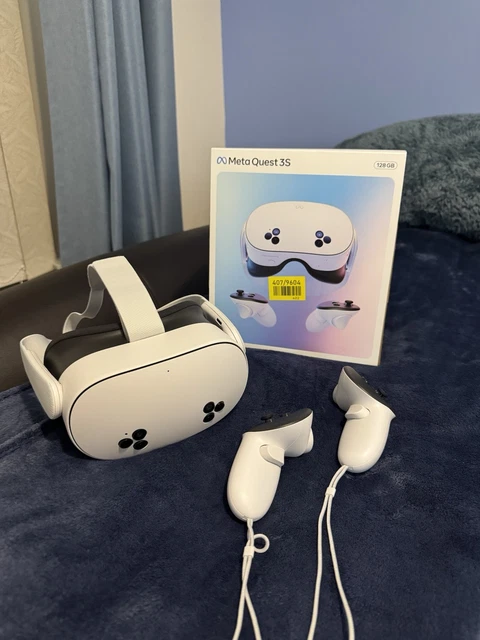 META QUEST 3S Virtual Reality All-in-One Headset with Controllers 128GB ...