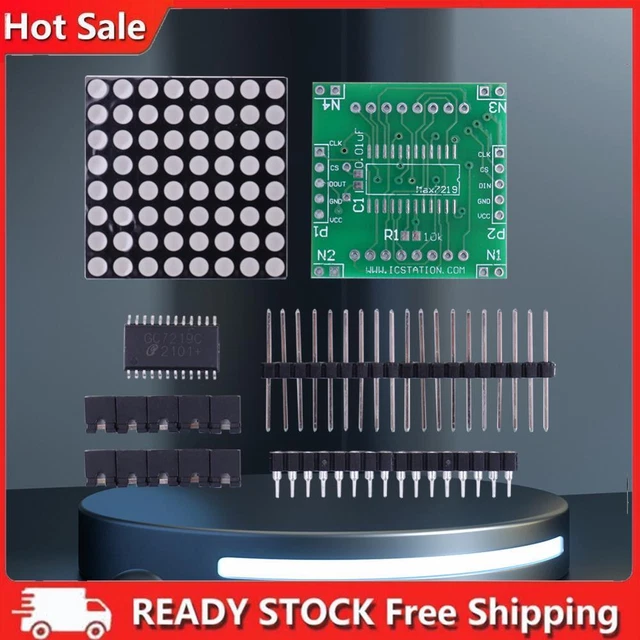 Max7219 Led Dot Matrix Diy Kit 10 Mhz Mcu Control Module Lightweight For Arduino 1166