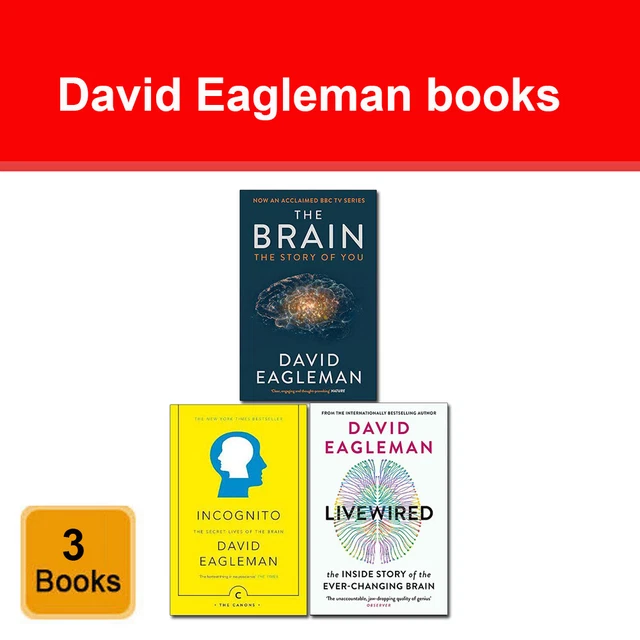 DAVID EAGLEMAN COLLECTION 3 Books Set The Brain, Incognito, Livewired £ ...