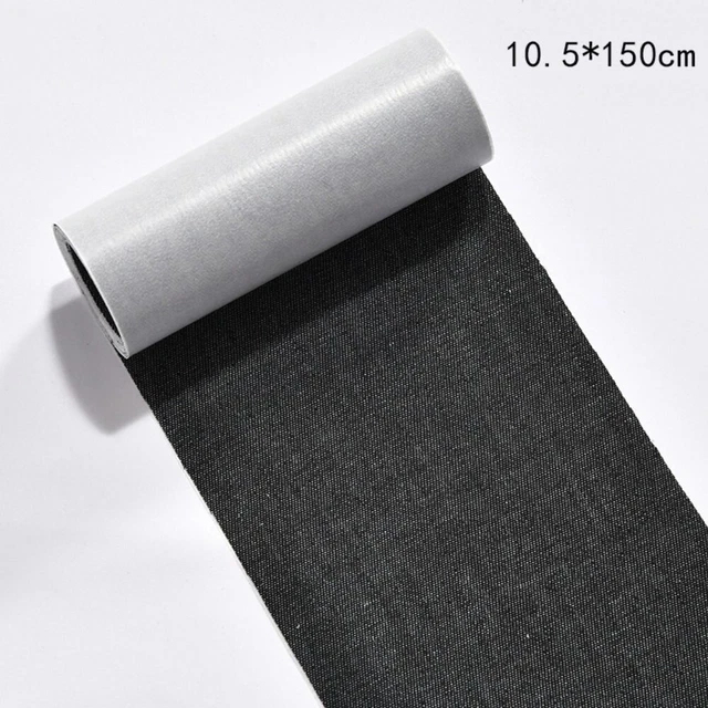 POLYESTER THREAD WATERPROOF Adhesive Tape Black Denim Patches For ...