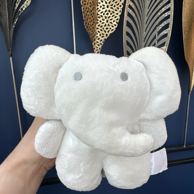THE LITTLE WHITE COMPANY ELEPHANT SOOTHER COMFORTER soft toy plush 17cm ...