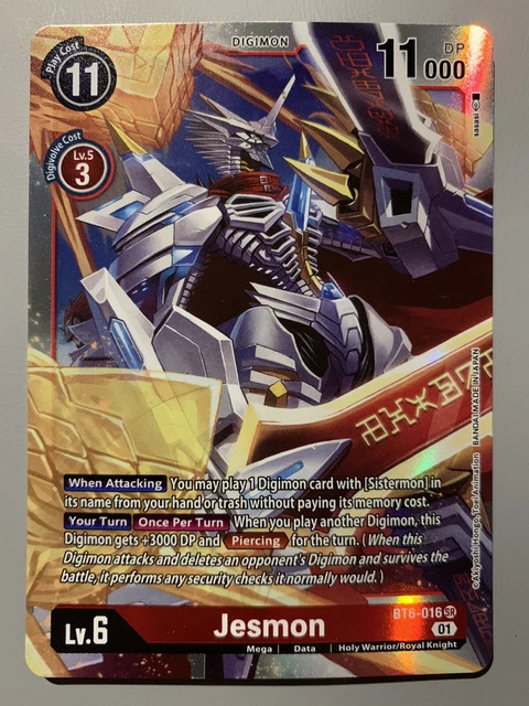 DIGIMON CARD GAME Jesmon (Digimon Red) Bt6-016 Sr (English Version) EUR ... DIGIMON CARD GAME Jesmon (Digimon Red) Bt6-016 Sr (English Version) EUR ...