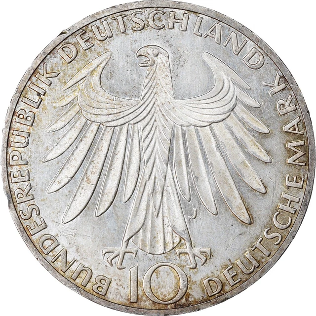 MONNAIE, RÉPUBLIQUE FÉDÉRALE allemande, 10 Mark, 1972, Hambourg, TTB ...