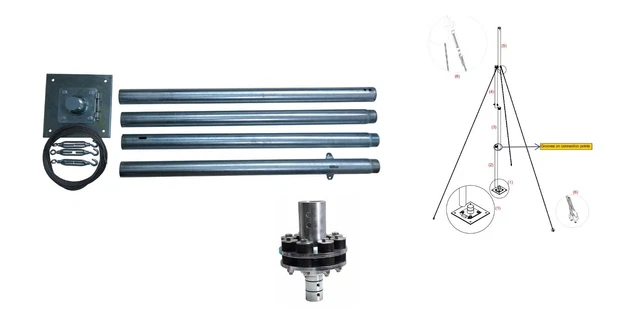 ISTABREEZE ASSEMBLAGE MÂT Tower, Générateur de Vent, i-700 À i-2000 ...